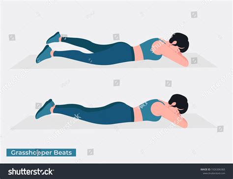 Grasshopper Beats Exercise Women Workout Fitness Stock Vector Royalty Grasshopper Beats Exercise Women Workout Fitness Stock Vector Royalty