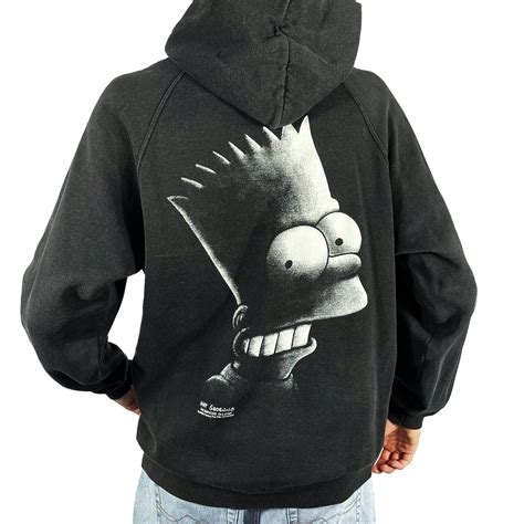 Vintage Rare Vintage 1994 The Bart Simpsons Black Hoodie Grailed