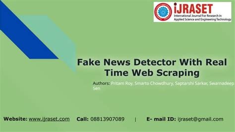 Fake News Detection Ppt Pptx Computing Technology And Computing