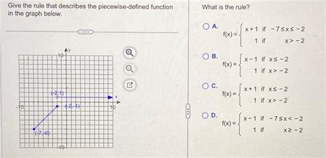solved give the rule that describes the piecewise defined