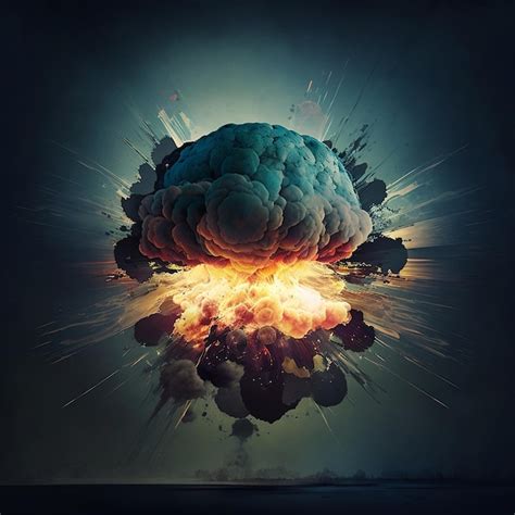 Premium Ai Image Abstract Image Of An Atomic Explosion Generative Ai