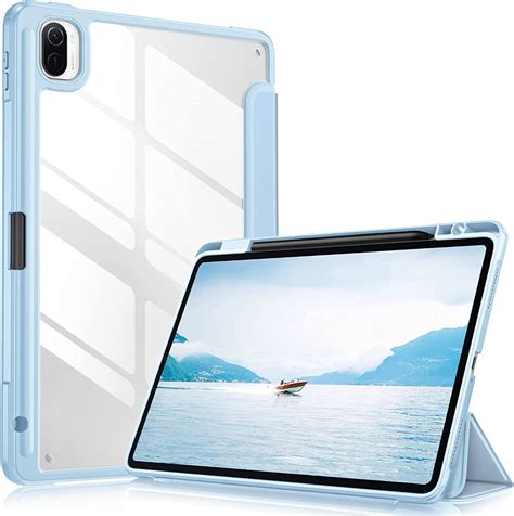 Moca Case For Xiaomi Pad Pad Pro With Pen Holder Transparent Hard Shell Back Cover