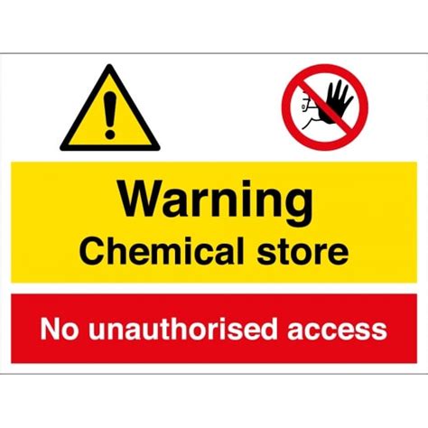 Chemical Store No Unauthorised Access Signs From Key Signs Uk