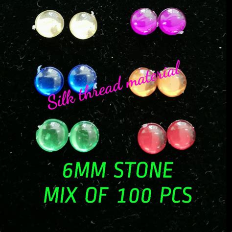 6mm Stone Mix Colors 100 Pieces Shopee Singapore