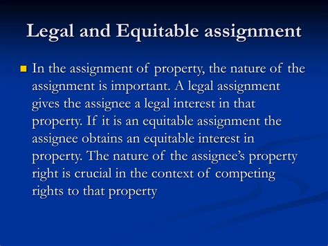Ppt Law Of Assignments Powerpoint Presentation Free Download Id