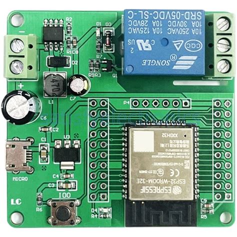 Esp32 Wroom Development Board Single Relay Module Dc7 60v Micro Usb 5v