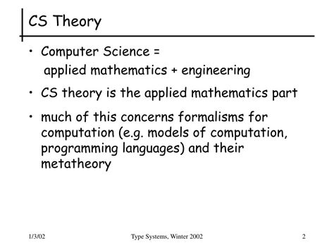 Ppt Cmsc 336 Type Systems For Programming Languages Powerpoint
