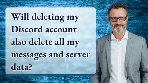 Will Deleting My Discord Account Also Delete All My Messages And Server Data Youtube