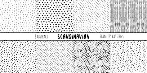 Premium Vector Scandinavian Style Vector Seamless Patterns
