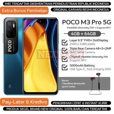 Xiaomi Mi Poco M Pro Jaringan G Gb Gb Nfc Triple Kamera Garansi Resmi Xiaomi