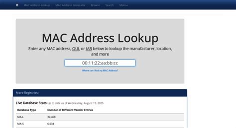 Access Mac Address Lookup Mac Oui Iab Ieee