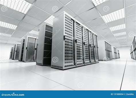 3d Server Room Cloud Computing Business Concept Ai Data Center Firewall Cyber Security