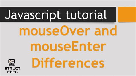 Javascript Mouseover And Mouseenter Differences Youtube