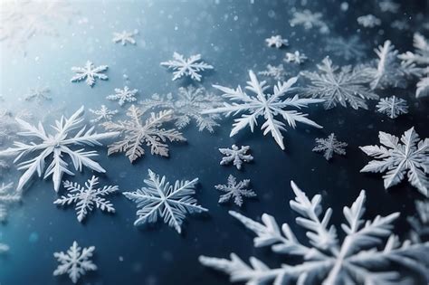 Premium Photo Frozen Beauty Realistic Snowflakes Border Design