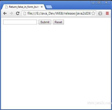 Return False In Form Button Click Event To Stop Submission In Javascript