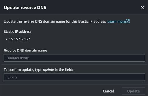 Support For Configuring Elasticip Reverse Dns · Issue 1837 · Aws