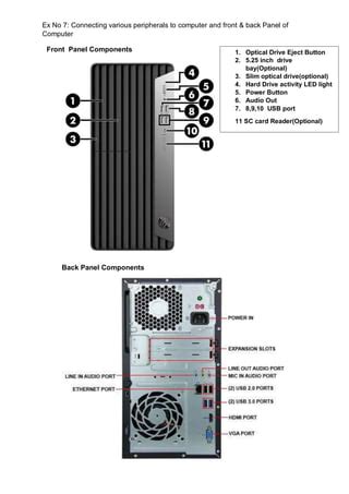 Ex No 7 Connecting Various Peripherals To Computer Pdf