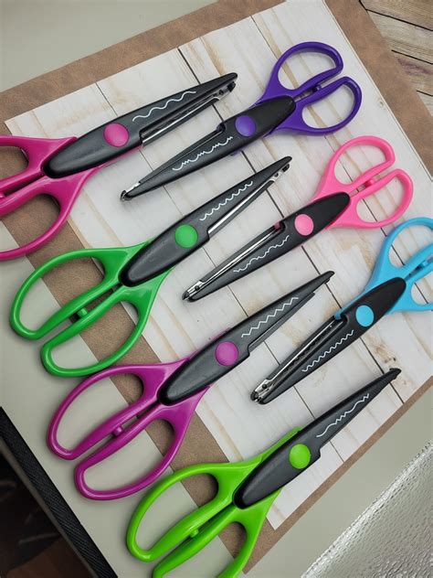 Papercraft Border Scissors Craft Scissors Scalloped Scissors Set Of 7 Etsy