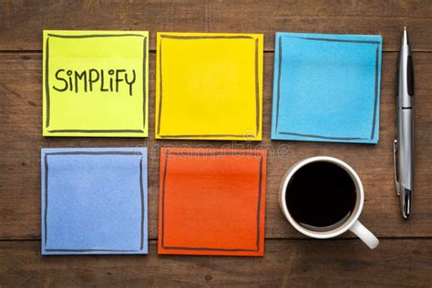 Task Management Concept Simplify Eliminate Automate Delegate Stock