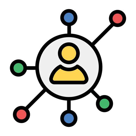 A Man With Connected Nodes Showcasing Personal Network Icon 5083141 Vector Art At Vecteezy
