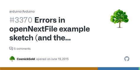 Errors In Opennextfile Example Sketch And The Corrections · Issue