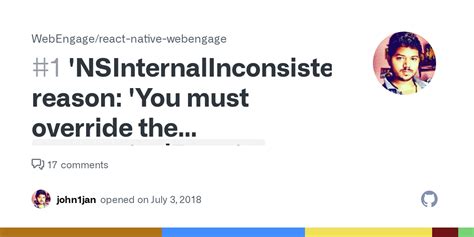 Nsinternalinconsistencyexception Reason You Must Override The