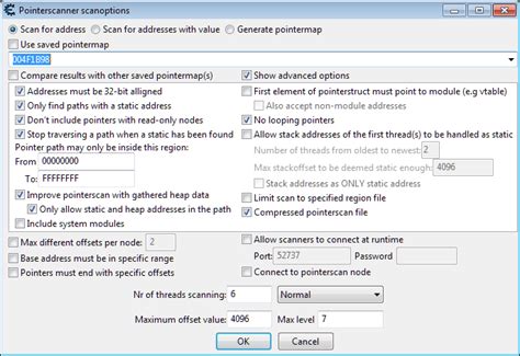 cheat engine view topic pointer scan does not show my results