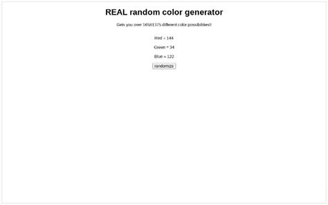 Real Random Color Generator Real Random Color Generator