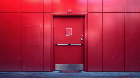 Fire Exit Door Fire Exit Emergency Door Red Color Metal Material