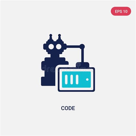 two color code listing vector icon from programming concept isolated