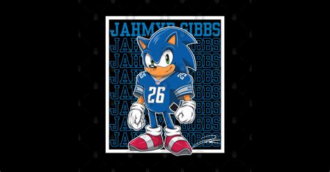 Detroit Lions Jahmyr Gibbs Sonic Jahmyr Gibbs Sonic Sticker Teepublic
