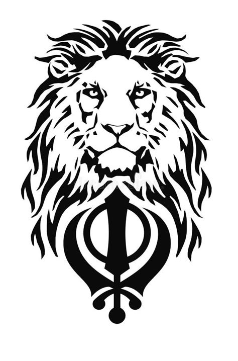 Khanda Is The Most Significant Symbol Of Sikhism Decorated With A Lion