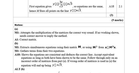 Does Anyone Know The Paper That This Mark Scheme Belongs To As Further