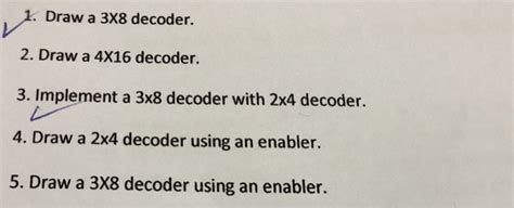solved draw a 3x8 decoder 2 draw a 4x16 decoder 3