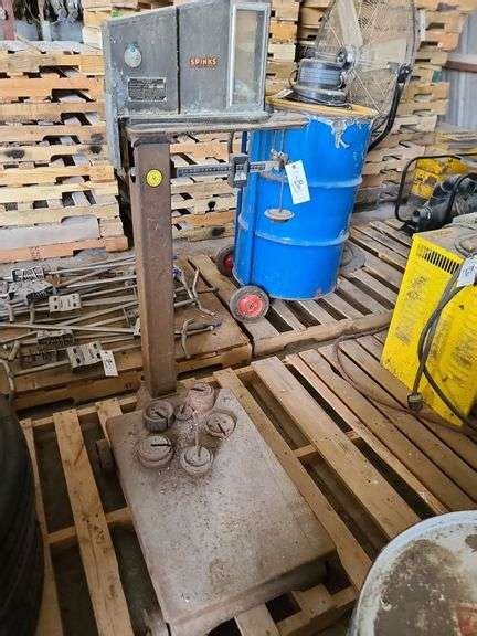 Spinks Model A Platform Scale With Weights Hamilton Maring Auction Group