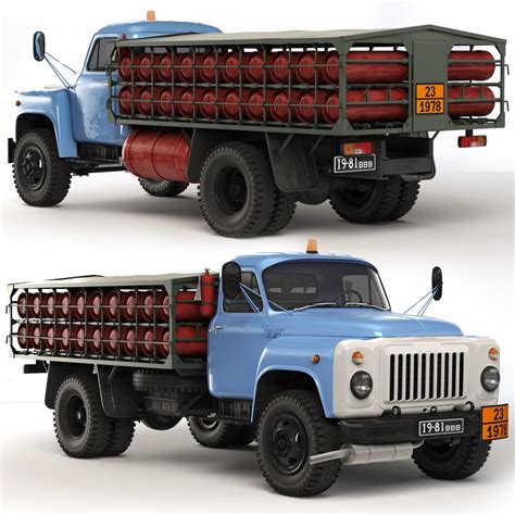 Gaz 53 Gtk 40 1974 3d Model For Vray