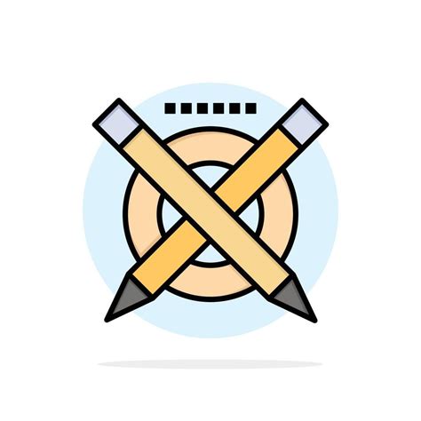 Pencil Education Pen Line Abstract Circle Background Flat Color Icon 13327824 Vector Art At Vecteezy