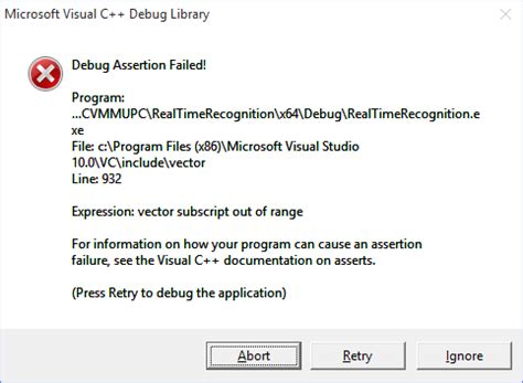 Vector Subscript Out Of Range What Does It Mean And How To Solve It OpenCV Q A Forum
