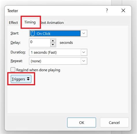 windows trigger animation of an object when clicking on it super user