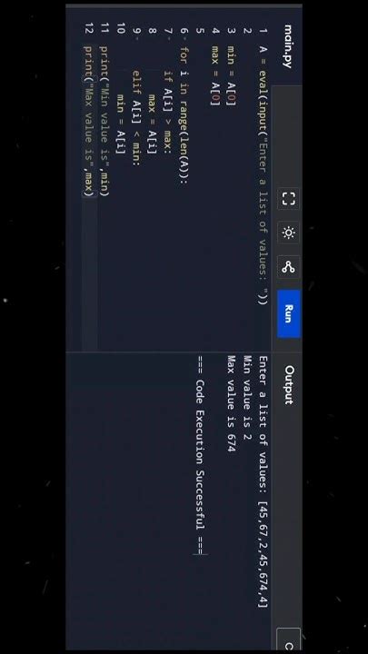 Program Of Finding Max And Min Value Of A List In Python Pythonprogrammingprogramming Max