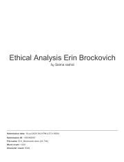 Ethical Analysis Erin Brockovichpdf Ethical Analysis Erin Brockovich