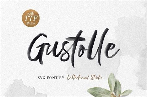 gustolle modern brush script font ltheme