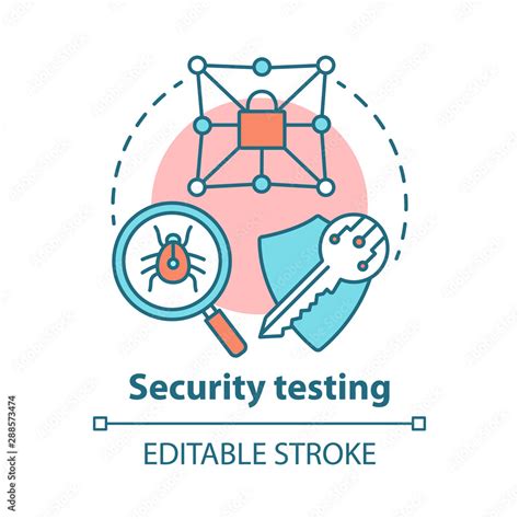 Security Testing Concept Icon Safety Audit Key Reliability And
