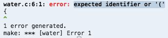 Cs How To Fix Expected Identifier Or In C Compilation Stack Overflow