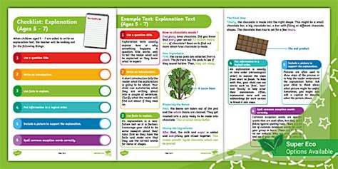 Example Text Explanation Ages 5 7 Teacher Made
