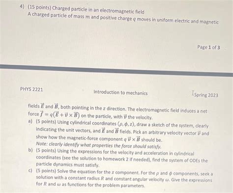 Solved Points Charged Particle In An Chegg