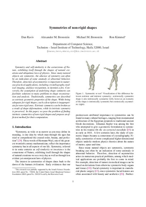 pdf finding intrinsic symmetries in non rigid shapes