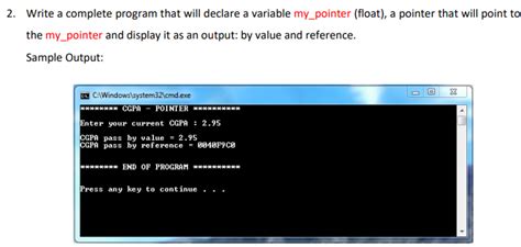 Solved 2 Write A Complete Program That Will Declare A