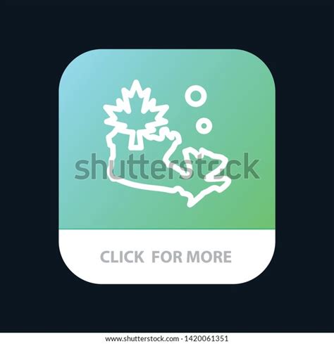 Map Canada Leaf Mobile App Button Stock Vector Royalty Free 1420061351 Shutterstock