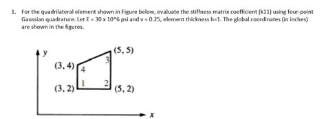 Solved 1 For The Quadrilateral Element Shown In Figure